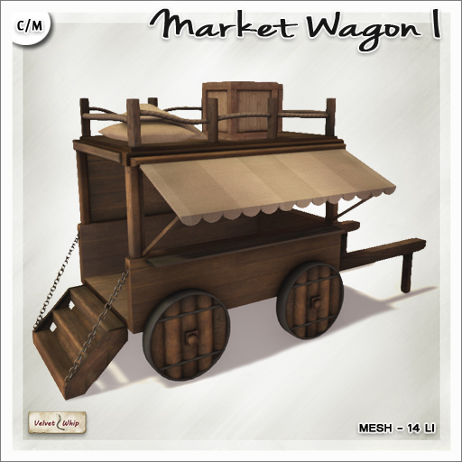 Second Life Marketplace - [V/W] Market Wagon I (BOX) - Medieval Fantasy / Renaissance Carriage ...